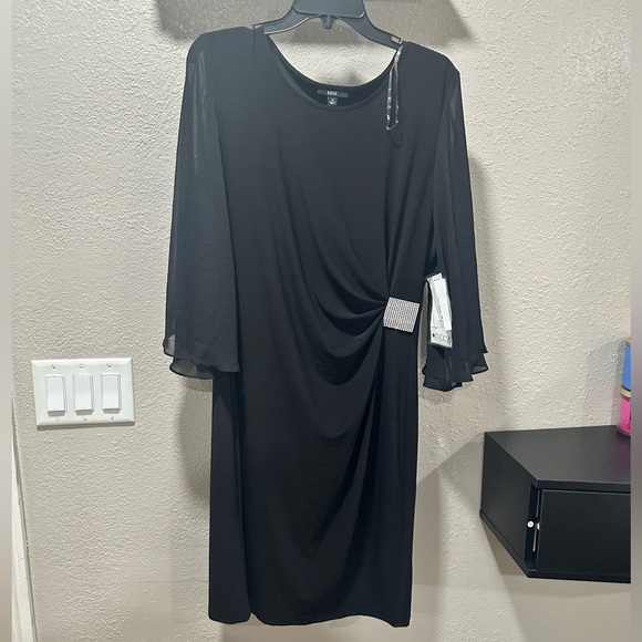 MSK | Dresses | All Black Mesh Long Sleeve Dress From Msk Brand New ...